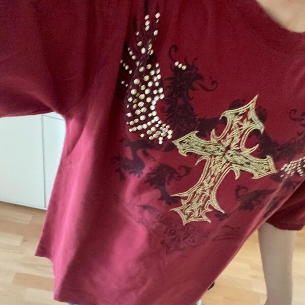 Hybrid Skull Star Grunge Cyber Y2K Style T-shirt - Etsy