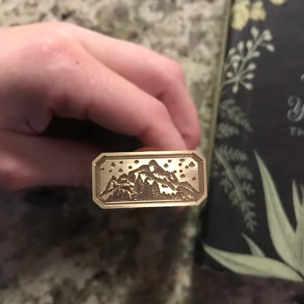 Wax Seal Stamp - 1pcs 30mm Rectangle Floral Galaxy Universe Metal Stamp ...