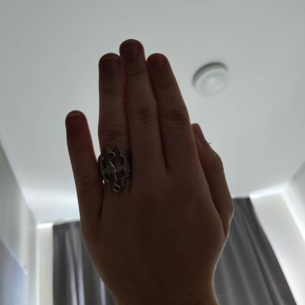 Sterling Silver Elder Scrolls Skyrim Ring, Dragonborn Ring, Dragon Ring ...