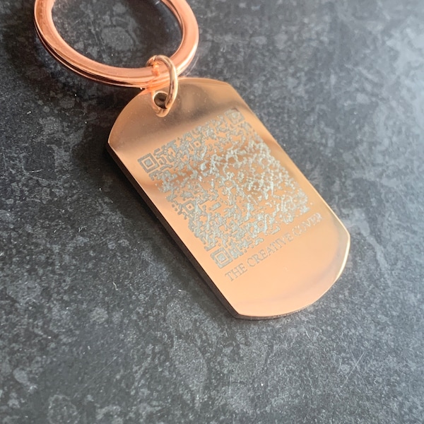 Custom QR Code Keyring | Personalised QR Code Keychain | Personalised ... Custom QR Code Keyring | Personalised QR Code Keychain | Personalised ...