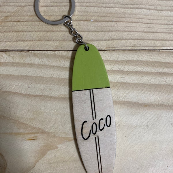 Custom Surfboard Keychain With Engraved Name - Etsy