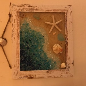 Beach Wave Frame Wall Decor Beach Wave Art Framed Glass - Etsy