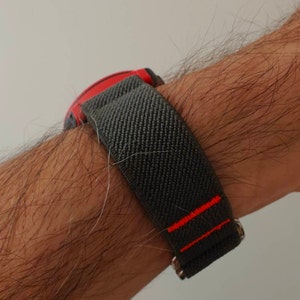 Green Nylon Fabric Smart Watch Band Sport Loop Belt Strap Canvas ...