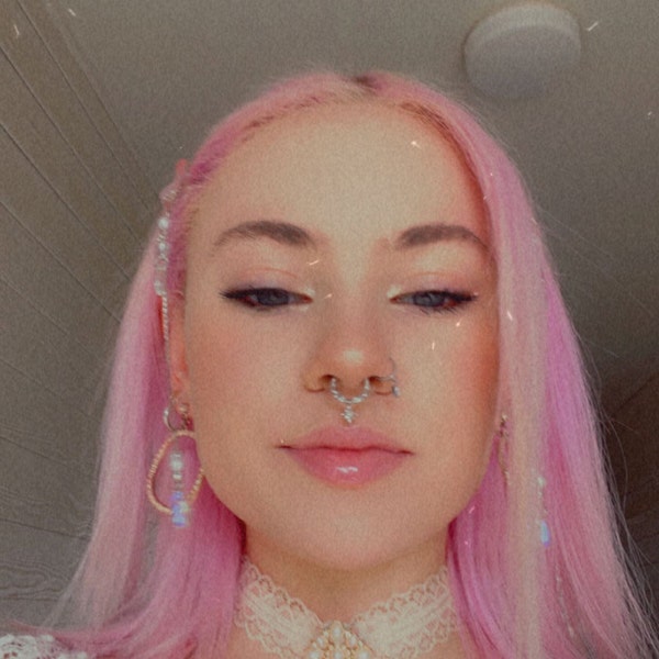 20G 18G Dangle Heart Nose Ring/cartilage Hoop Earrings/minimalist ...