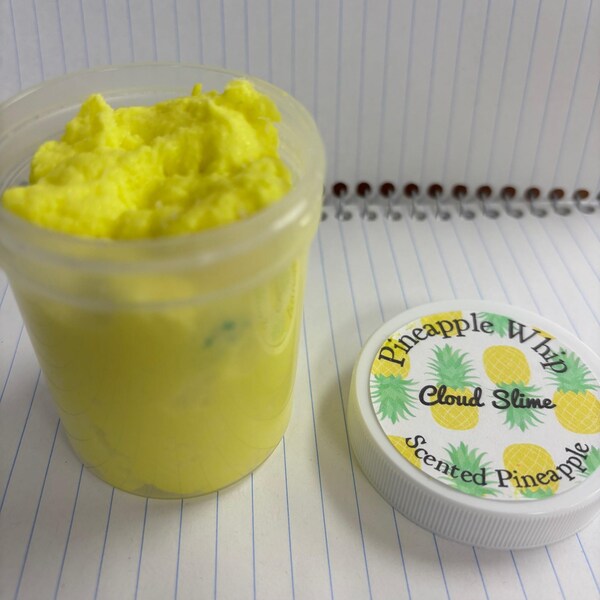 Pineapple Cloud Slime Scented W/charm & FREE Extras, Tropical Pineapple ...
