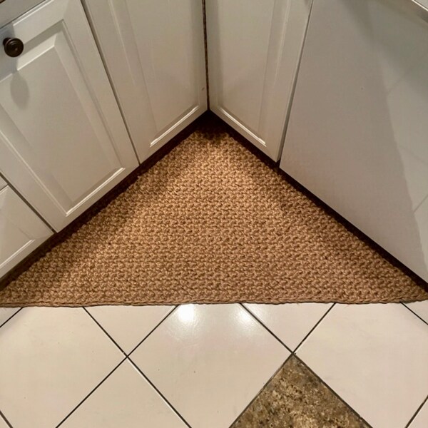 Round Jute Rug - Crochet Area Rug - Natural Fiber - Pineapple Fan ...