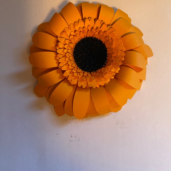 Paper Gerbera SVG Template, Paper Flower Template, DIY Paper Flower ...