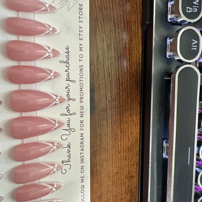 Solid Color 120 Color Selection Hand Printed Press on Gel Nails DIY Customizable Various Shapes ...