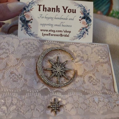 Stars and Moon Wedding Garter Set, Celestial Garters, Garters With ...