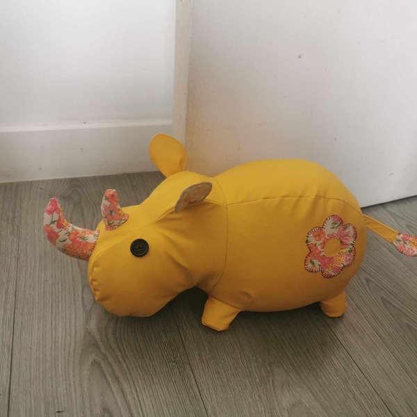 Rhino Stuffed Animal Toy Sewing Pattern Tutorial Rhinoceros PDF Instant ...