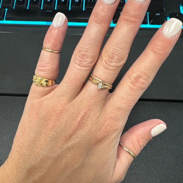 SALE 14k 10k Solid Gold Ladies Thumb Ring Gold Band Rings Gold Stacking ...