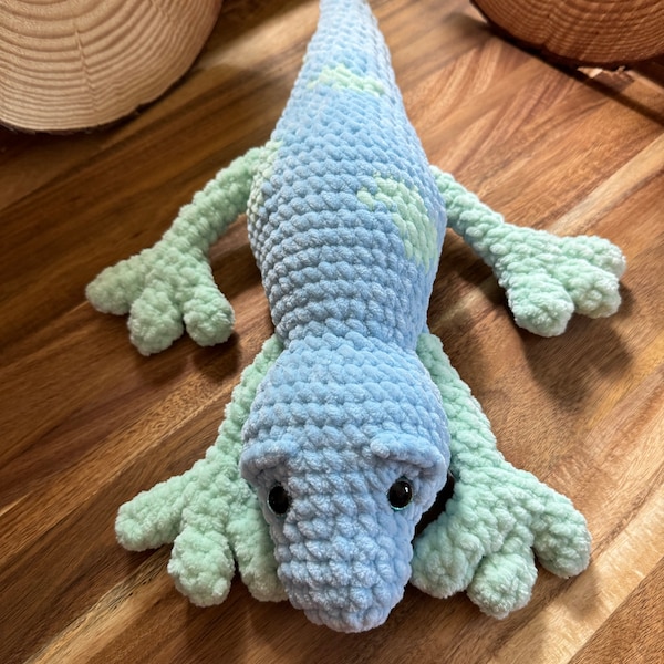 No Sew - Liam the Lizard Crochet Pattern, Lizard Crochet, Salamander ...