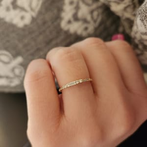 14k Solid Gold Spike Ring Stackable Ring Studded Gold Ring - Etsy