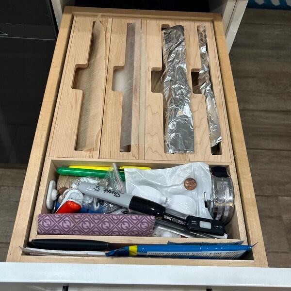 Custom Spice Drawer Insert Made From Solid Maple, Walnut, or White Oak ...