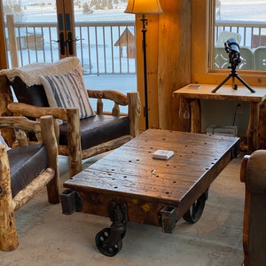 Lineberry Cart Coffee Table / Factory Cart - Etsy