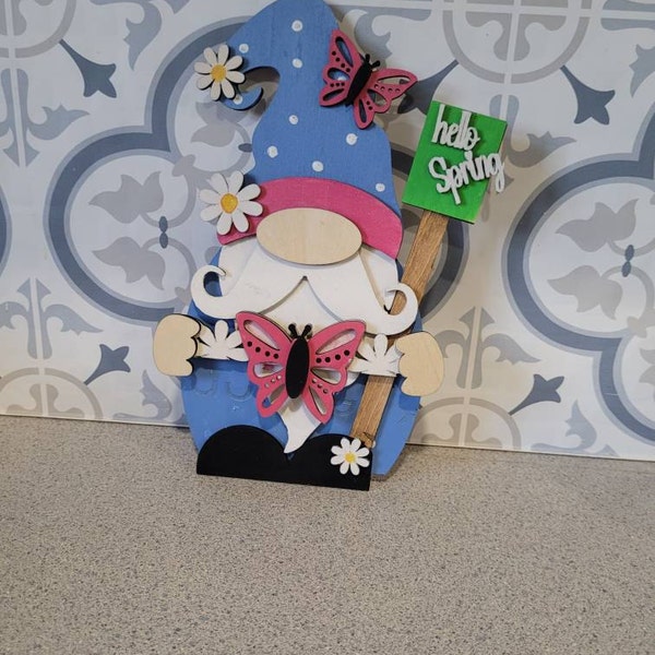 Spring Butterfly Gnome SVG File | Laser Cut File | Glowforge | Standing ...