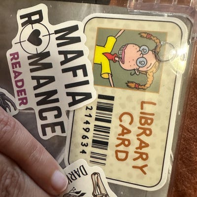 Daira Library Card Sticker, Boho Daira Library Card Sticker, Floral ...