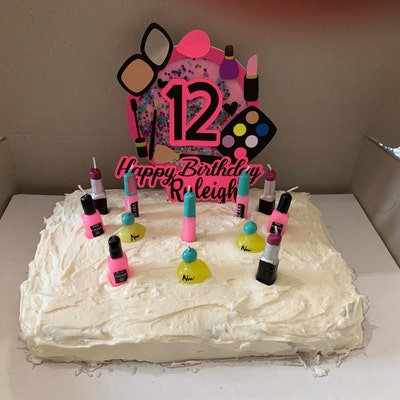 Makeup Candle Set, Birthday Candles, Spa Glamour Make up Birthday, Cake ...