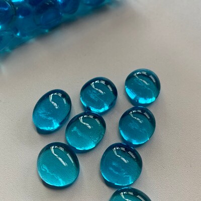 50 MINI Glass Gems, Mini Vase Fillers, Mini Flat Marbles, Mini Vase ...