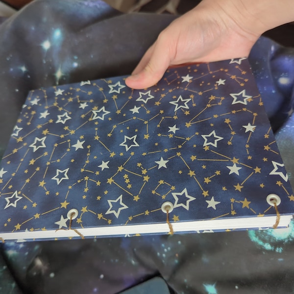 Handmade Hard Cover Journal, Lay Flat Coptic Stitch Sketchbook With a ...