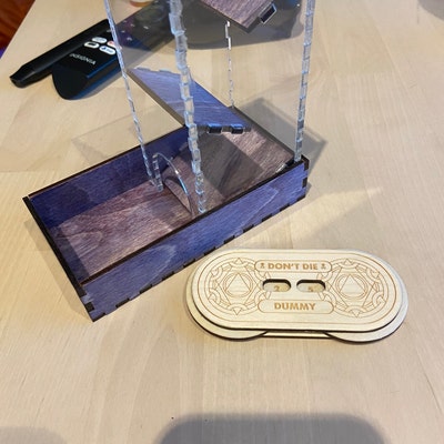 Dice Box, Finished, Black Acrylic Lid - Etsy