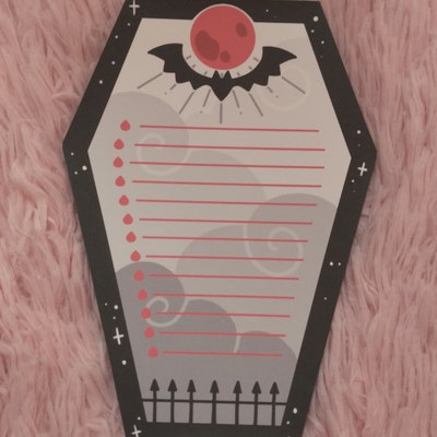 Handmade Tear Away Memo Pads blood Moon Coffin & Small - Etsy