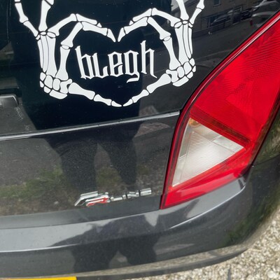 Rock on Skeleton Hand Decal, Metal Decal, Rock Decal, Skeleton, Skull ...