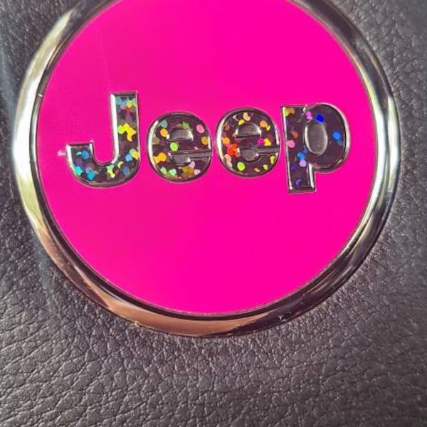 Holographic Crystal Jeep Emblem Sticker Decal, Wrangler JK, TJ, JL ...