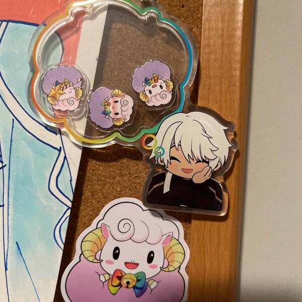 Shaker Charm Obey Me Royals Diavolo Barbatos MC Sheep Chan Fanmade - Etsy