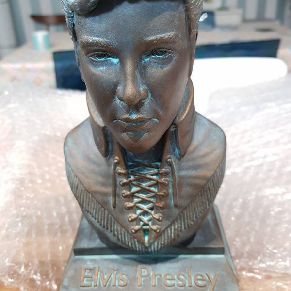 Elvis Presley Color Bronze Bust Figure Sculpture - Etsy