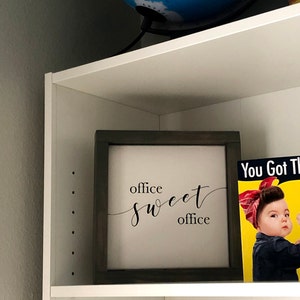 Office Sweet Office Decor Custom Framed Canvas Home Office Decor, Funny ...