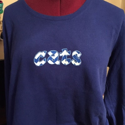 GO CATS Wildcats 4x4 7x5 10x6 Applique Machine Embroidery Design Team ...