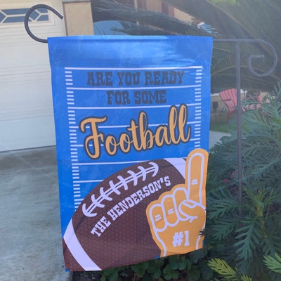 Personalized Football Garden Flag, Football Flag, Yard Flag, Welcome ...