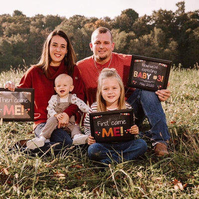 Third Baby Pregnancy Announcement. INSTANT DIGITAL FILE. 3rd Baby ...