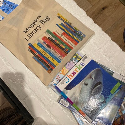 Cool Kids Library Tote Homeschool Gift Idea Canvas Children Birthday ...