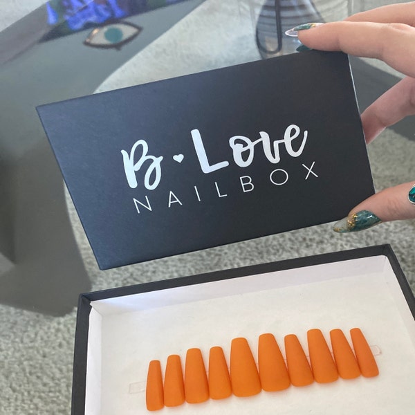 Bright Marigold Press on Nails | Fall Nails | Matte or Gloss | Choose ...