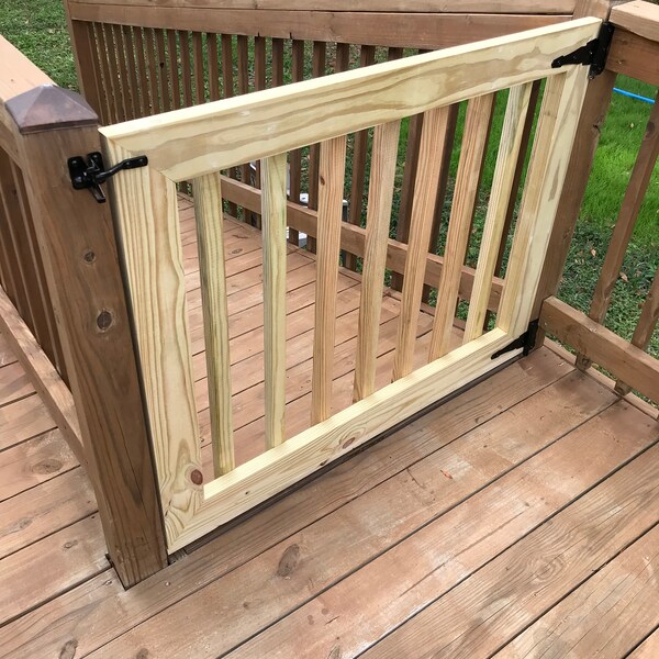 Wood Baby Gate or Dog Gate for Deck, Patio, Stairways - Etsy
