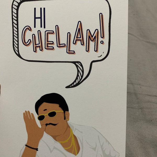 Hi Chellam! Tamil Greeting Card | Ghilli Tamil Movie Reference - Etsy