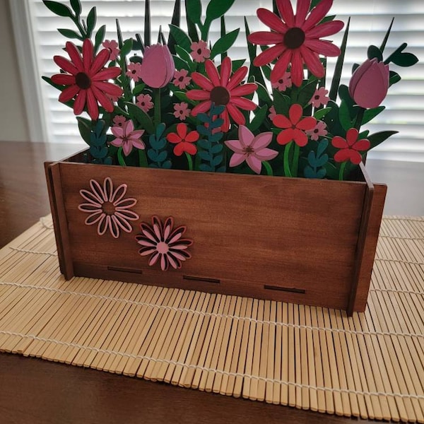 DIY 3D Layered MDF Make Your Own Flower Pot, Crafting Mother's Day Gift ...