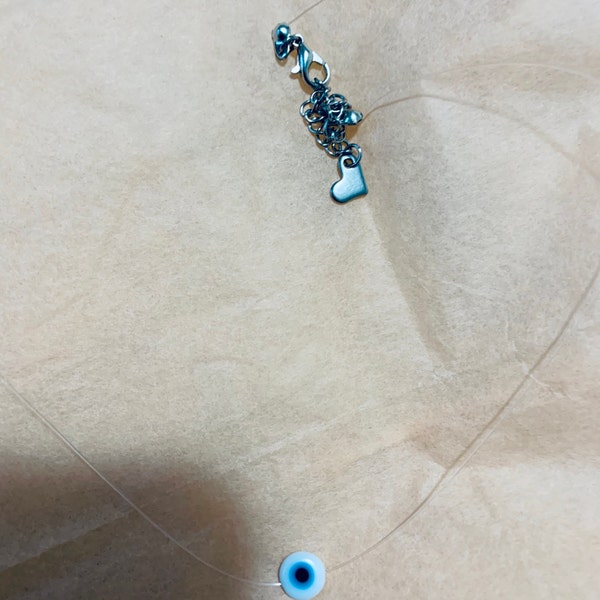 Invisible Evil Eye Necklace – Dainty Choker for Energy Protection ...
