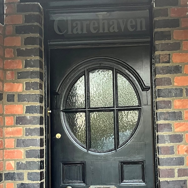 Custom Fanlight Door Number With a Bold Black Shadow, Classic Victorian ...