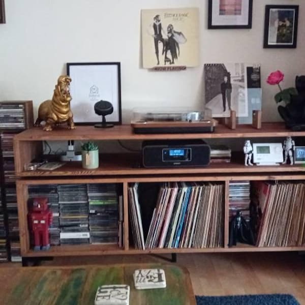 Vinyl Storage Unit - Vinyl Record Cabinet - Record Player Stand - TV Unit Sideboard - Record ...