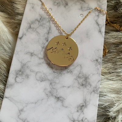 NEW Night Court Mountain With Three Stars Sigil Pendant Necklace Dainty ...