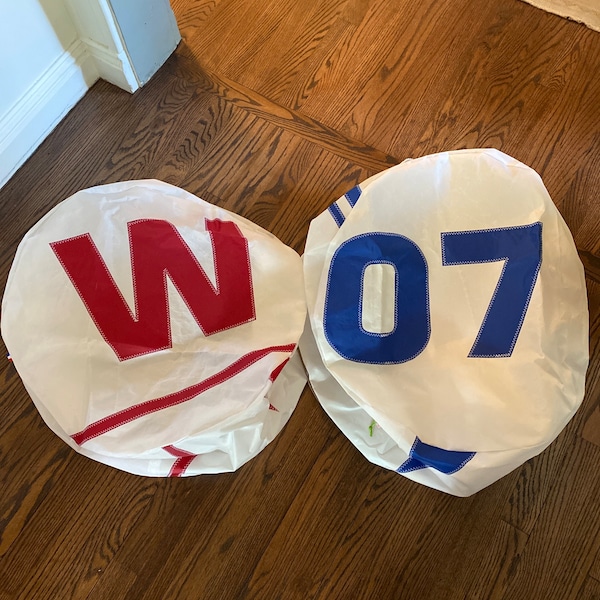 Monogram Tote Bag Upcycled Sail Personalized Shoulder Gift Recycled ...