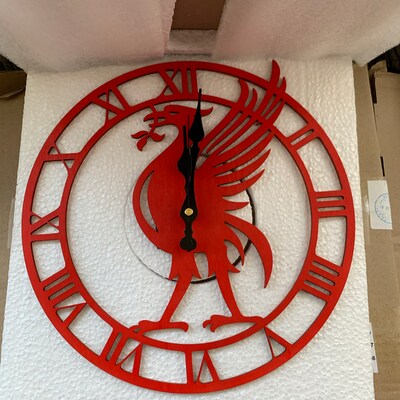 Liverpool Wood Wall Clock, Liverbird, Wall Art Decor, Wood Non-ticking ...