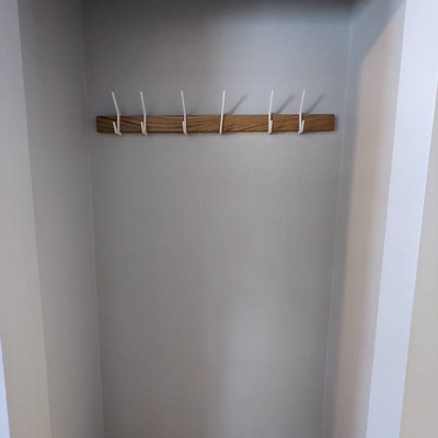 SCANDINAVIAN Wooden Coat & Hat Rack,wooden Rack With Removable Hooks ...