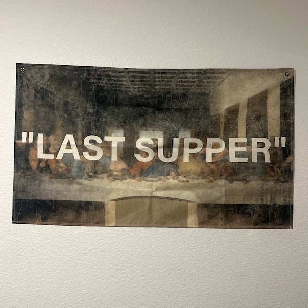 Last Supper Reproduction Canvas Banner, Leonardo Da Vinci Canvas Flag ...