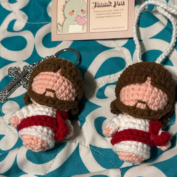 Crochet Mini Jesus Keychain/hanging, Birthday Gift - Etsy