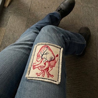 Anatomical Heart Embroidered Patch Canvas Patch Vintage Style - Etsy