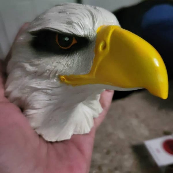 Handcrafted Plaster Eagle Head: Patriotic Wreath Attachment - Etsy